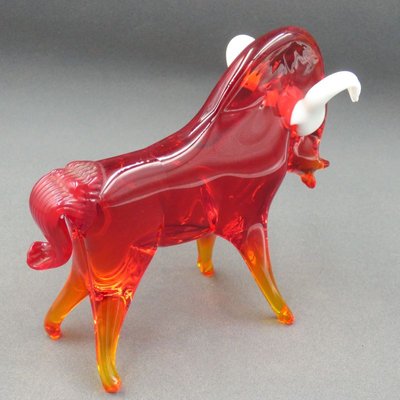 Murano Glass Collectible Animal Figurine Glass Bull Sculpture Glass Art ...