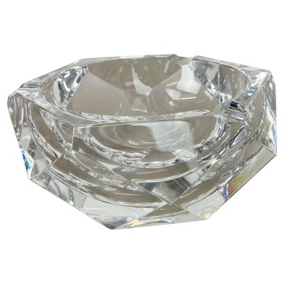 Vintage Heavy Glass Ashtray Crystal Large Tobacciana Collectibles ...