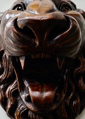 Art & Collectibles Art Objects Panther Folk Art Wood Carving ~ Lion ...