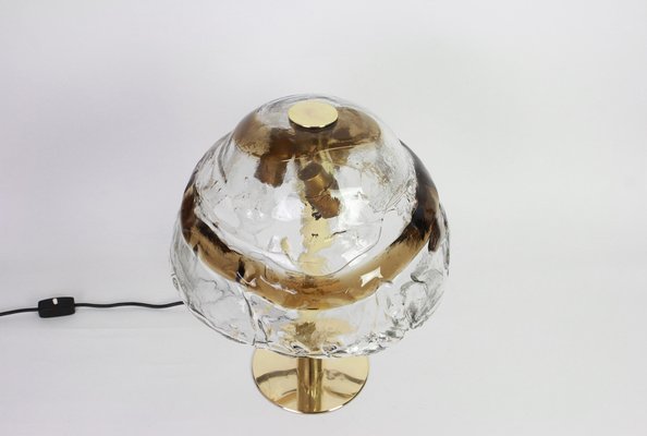 Large Austrian Murano Smoked Glass Table Lamp from Kalmar 1970s for sale at Pamono