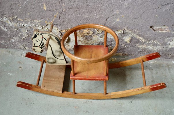 Home & Living Wood Vintage Rocking Horse Wooden Head 1950 etna.com.pe
