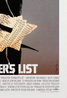 Schindlers List Movie Poster