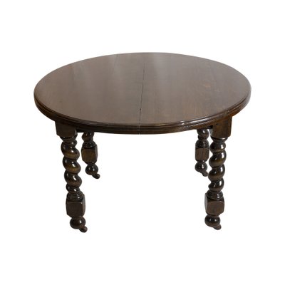 antique round extendable table