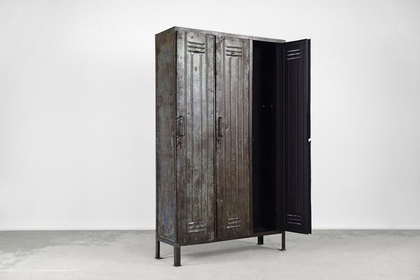 Industrial metal wardrobe store