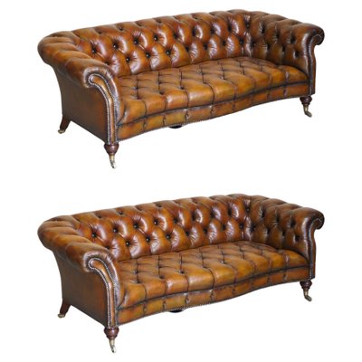 Chesterfield leather sofas for sale store
