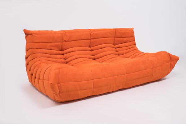Orange Togo Modulares Sofa von Ligne Roset von Michel Ducaroy 5er Set