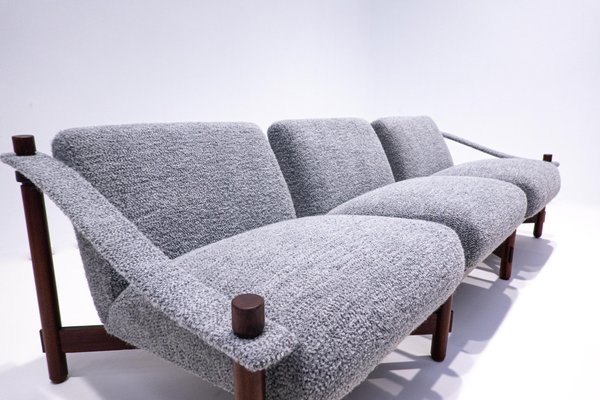 Mid Century Modern Italian Grey Sofa by Raffaella Crespi 1960s