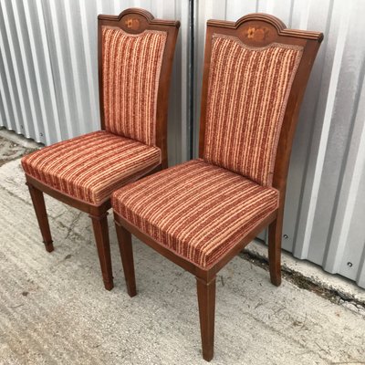 Art Nouveau Inlaid Chairs 1920s Set of 2 for sale at Pamono