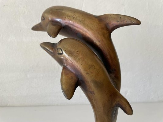Hand Carved Light Wood Double Dolphins/Porpoise Figurine. Collectibles ...