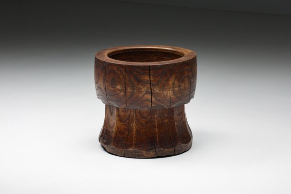 Large Wooden Mortar And Pestle