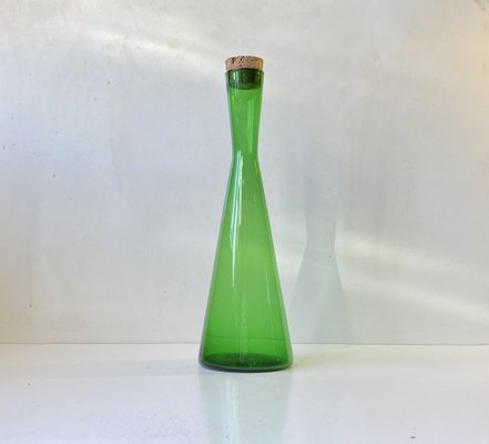 Kitchen & Dining Wine Decanter Vintage Green Glass Bottle Vintage MCM Holmegaard Denmark Kastrup ...