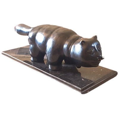 Fernando Botero Cat Sculpture