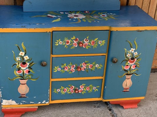 Hand Painted Wooden Dressing Table 1940s