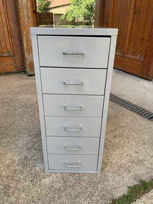 Industrial Grey Metal Chest of Drawers 1980s for sale at Pamono