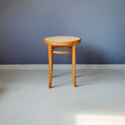 Romanian Bentwood and Rattan Stool 1960s
