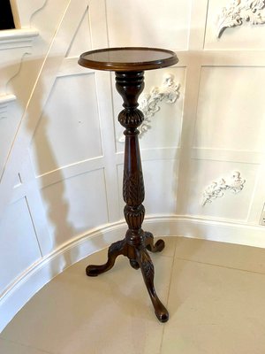 Antique Torchere in Carved Mahogany