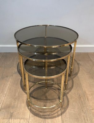 Antique brass nest of tables store