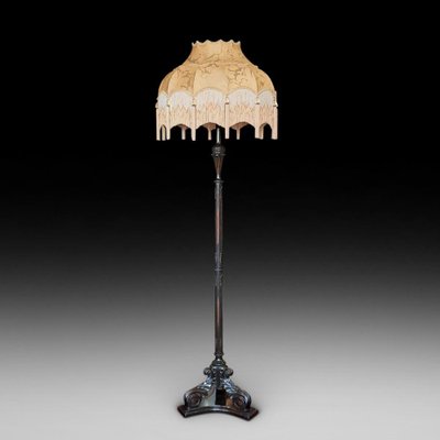 Early 20th Century Mahogany Standard Lamp 1920s