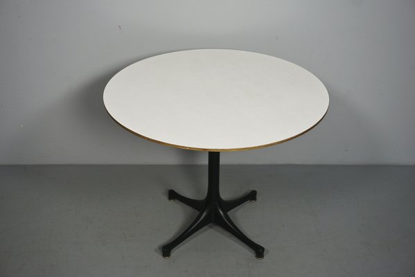 Mid Century Black and Hvidt Pedestal Coffee Table from Herman Miller 1950s