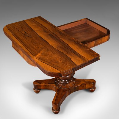 Antique William IV English Fold Over Card Table 1835 for sale at Pamono
