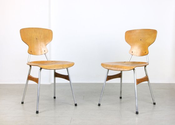 Mid Century Plywood Desk Chairs by Niko Kralj for Stol Kamnik Set of 2 for sale at Pamono