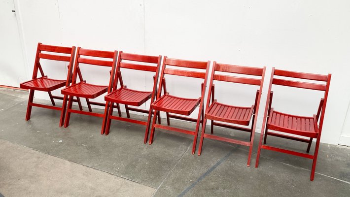 Red folding chairs sale store