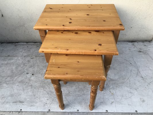 Side Nesting Tables 1970s Set of 3