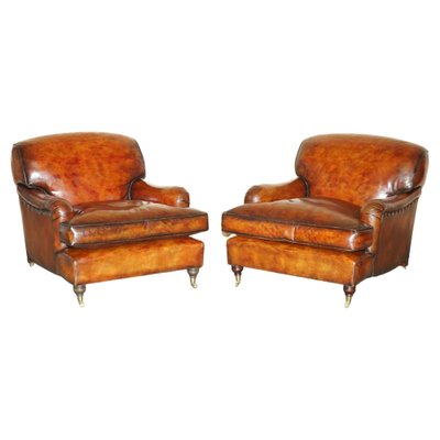 Leather Chairs by Howard George Smith Set of 2