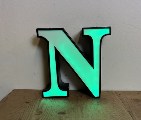 Neon Green Letter N