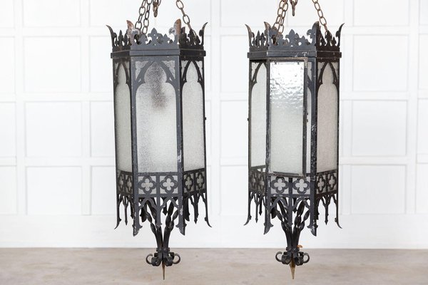 Wrought Iron Lanterns Filled