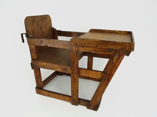 Childrens Chair with Wooden Table 1950s