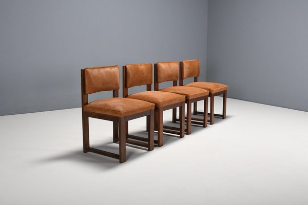 Cowhide leather dining chairs store