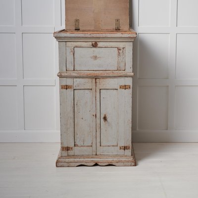 Antique Swedish Tall Narrow Cabinet