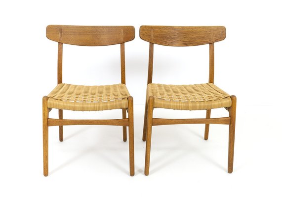 Ch23 Dining Chairs by Hans J. Wegner for Carl Hansen Son Set of 4 for sale at Pamono
