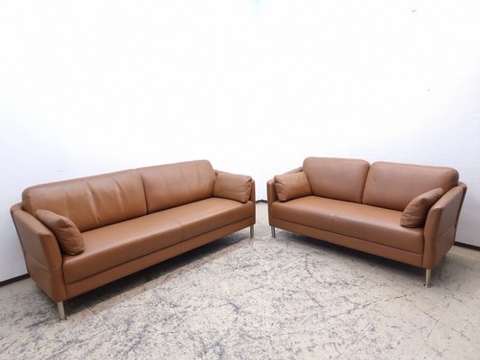Ledersofa Cognacfarben | Baci Living Room