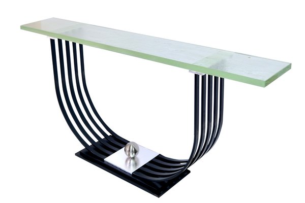 Art Deco Console Table with Iron Mount France 1930s for sale at Pamono