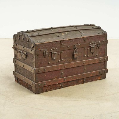 Vintage Brown Wooden Trunk