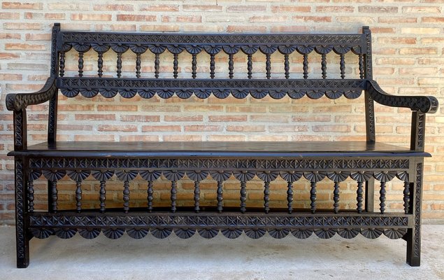 Spanish Colonial Revival Benches Antique Spanish Colonial Carved