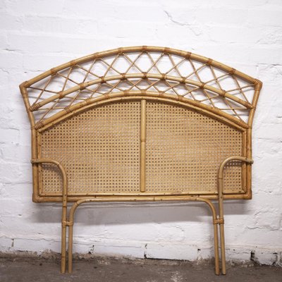 Vintage Single Bamboo and Cane Headboard 1970s
