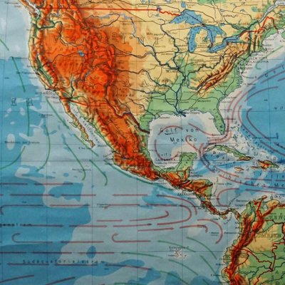 Western Hemisphere Physical Map
