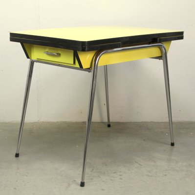 Extensible Cooking Table in Yellow Formica 1960s for sale at Pamono