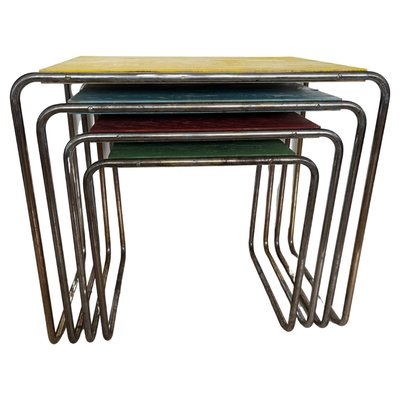 Colorful nesting tables store