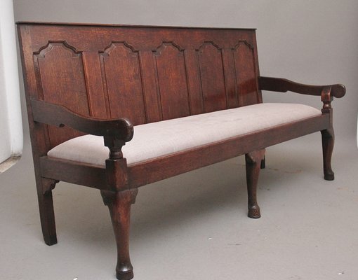 Upholstered settle bench store