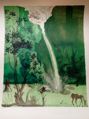 Waterfall Landscape Salvador Dali Paintings Painting Snowy