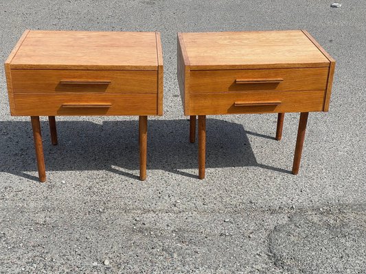 Mid Century Danish Modern Nightstands 1969 Set of 2