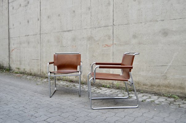 Vintage Italian Saddle Lounge Chair in Ox Red Cognac Leather