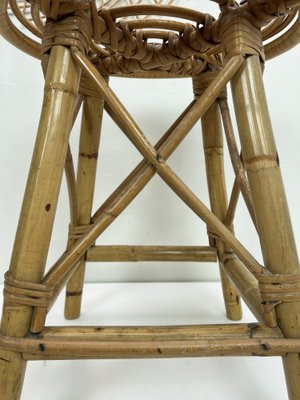 French Bamboo Vanity Stool