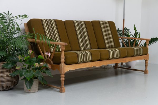 Vintage Danish Sofa in Oak by Henning Kjaernulf 1960s for sale at Pamono