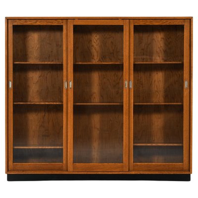 Large Display Cabinet in Pine and Metal 1940s for sale at Pamono