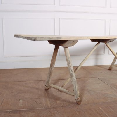 French Trestle Table in Oak and Poplar for sale at Pamono